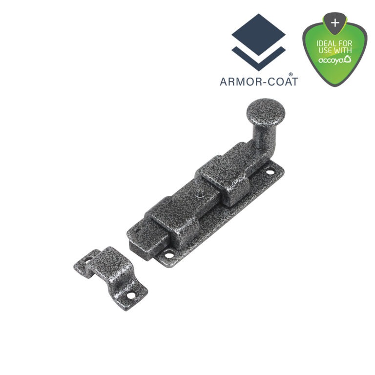 Straight Door Bolt | Forged Steel | Stonebridge